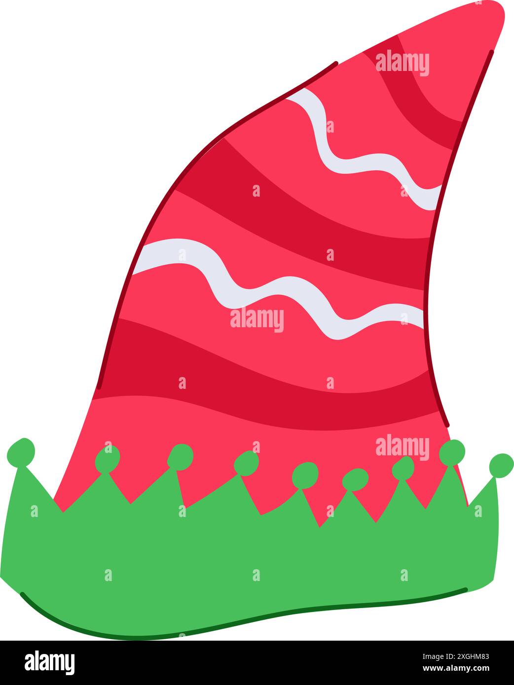 head elf santa hat cartoon vector illustration Stock Vector Image & Art ...