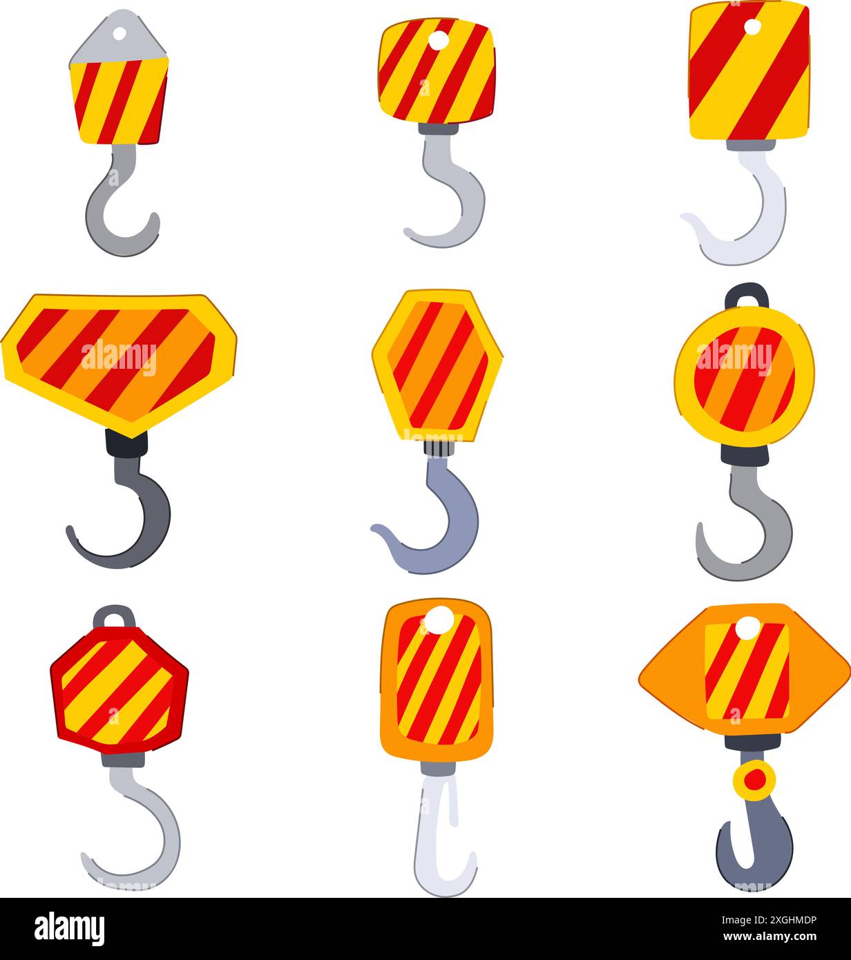 crane hook set cartoon vector illustration Stock Vector Image & Art - Alamy