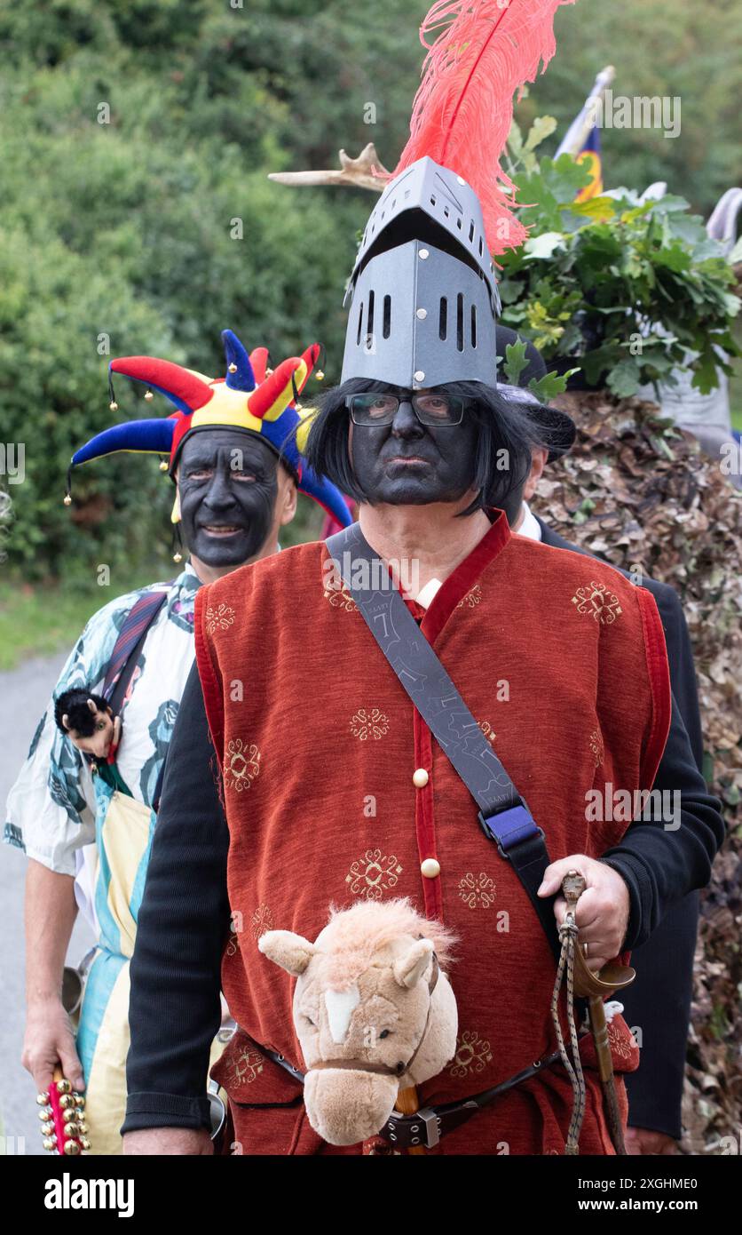 In Rendham a Suffolk village the mummers in traditional black face ...