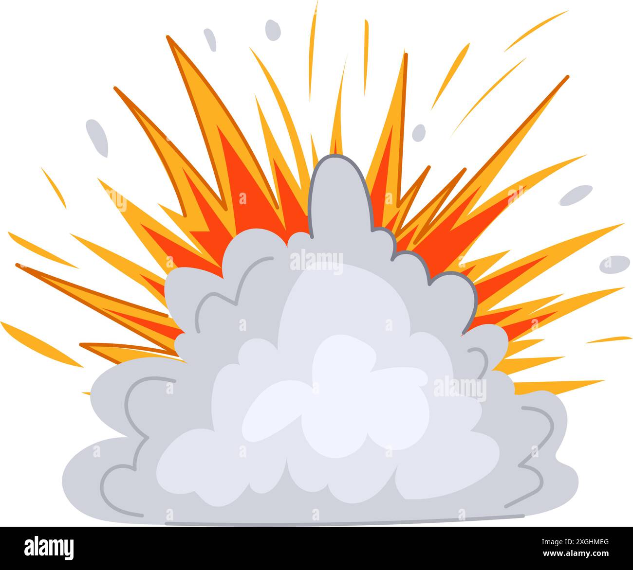Cartoon fire yellow color comic hi-res stock photography and images - Alamy
