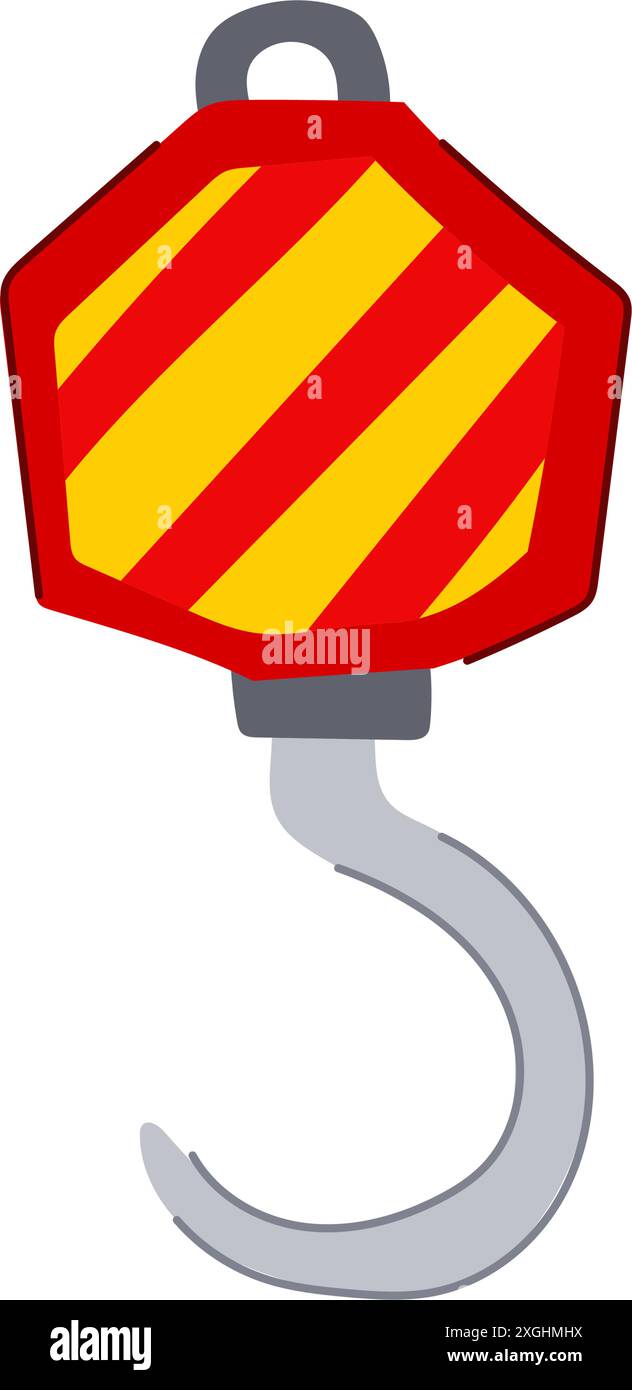 industry crane hook cartoon vector illustration Stock Vector Image ...