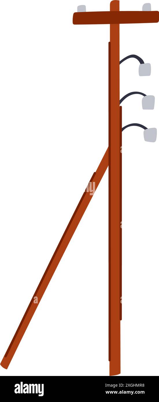 grid electric pylon cartoon vector illustration Stock Vector Image ...