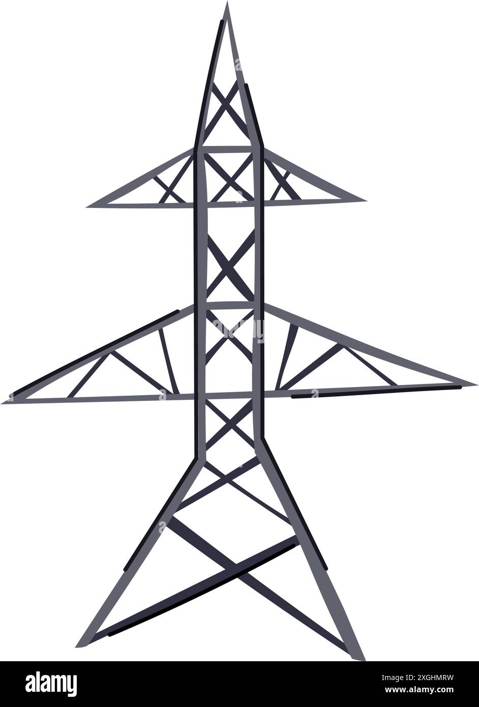 Electric pylon repair Stock Vector Images - Alamy