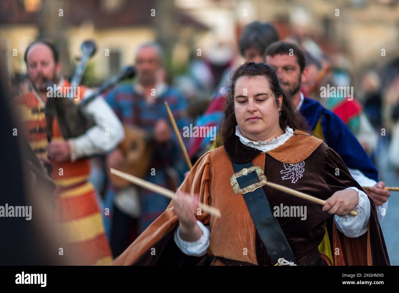 Sunrise parade medieval historic reenactment to commemorate 667th ...
