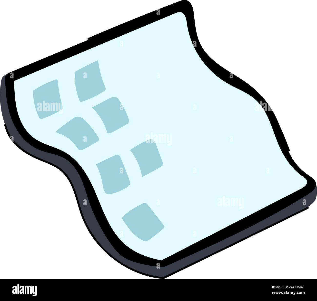work flexible screen cartoon vector illustration Stock Vector Image ...
