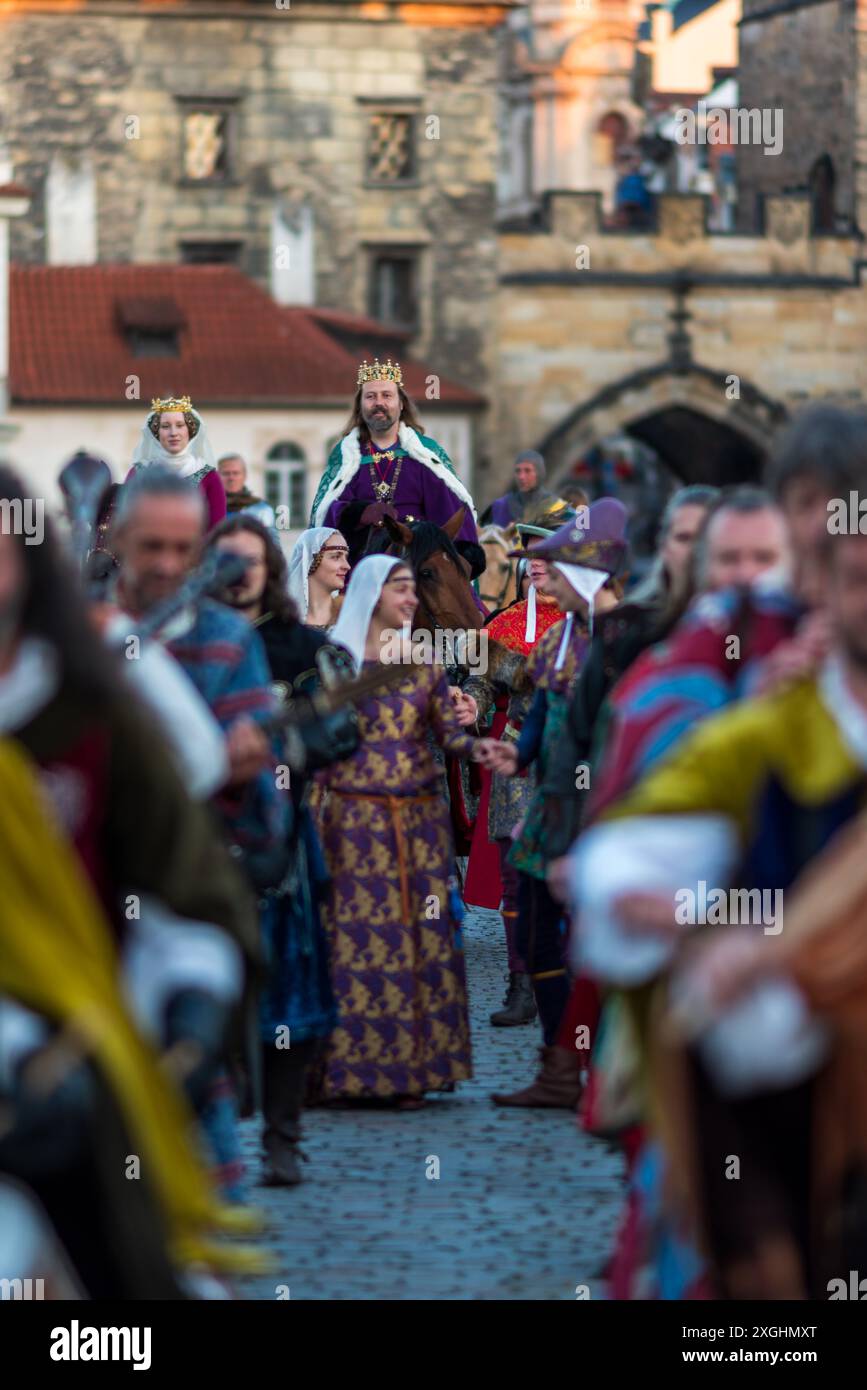 Sunrise parade medieval historic reenactment to commemorate 667th ...