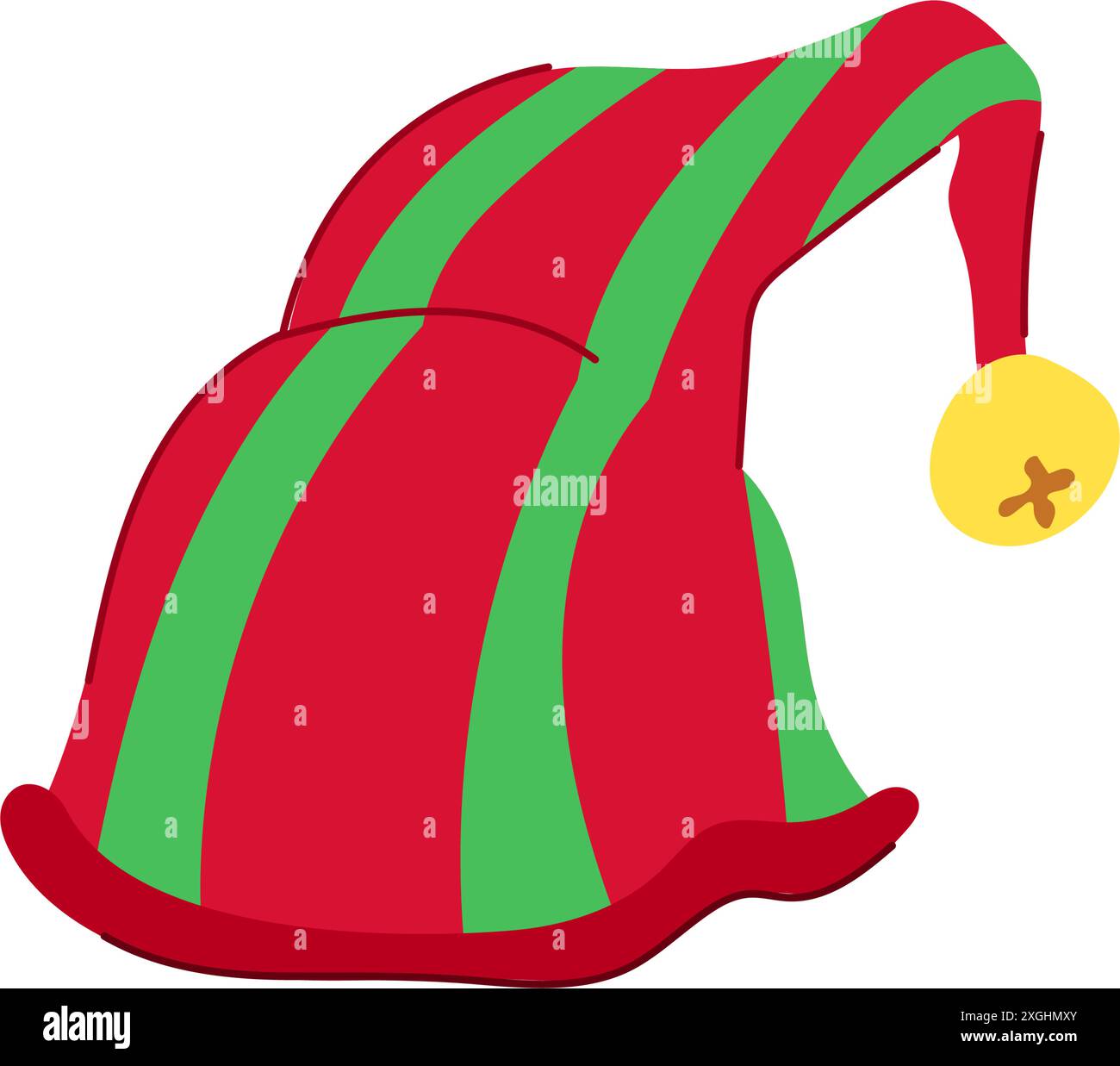noel elf santa hat cartoon vector illustration Stock Vector Image & Art ...