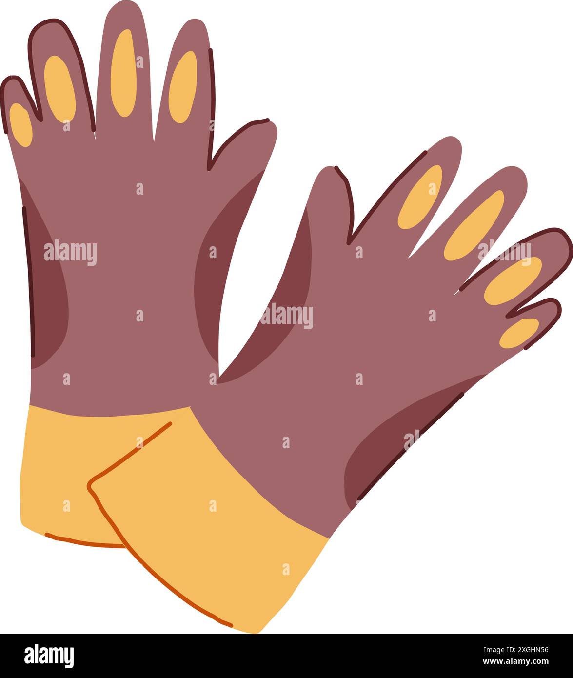 welder gloves welding cartoon vector illustration Stock Vector Image ...