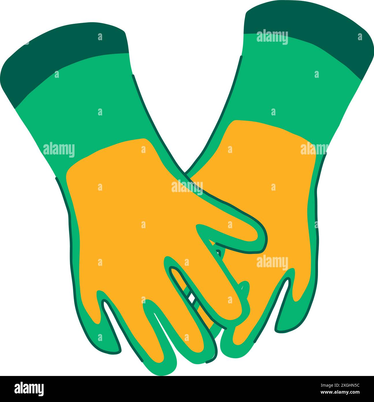 worker gloves welding cartoon vector illustration Stock Vector Image ...