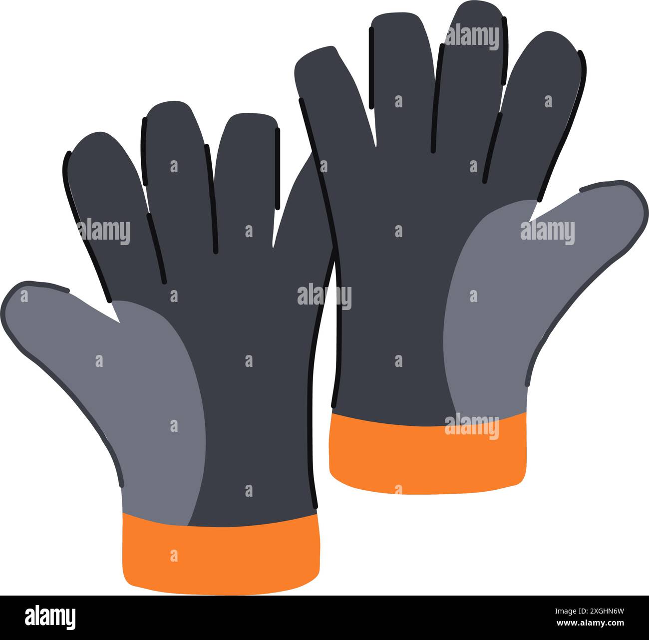 safety gloves welding cartoon vector illustration Stock Vector Image ...