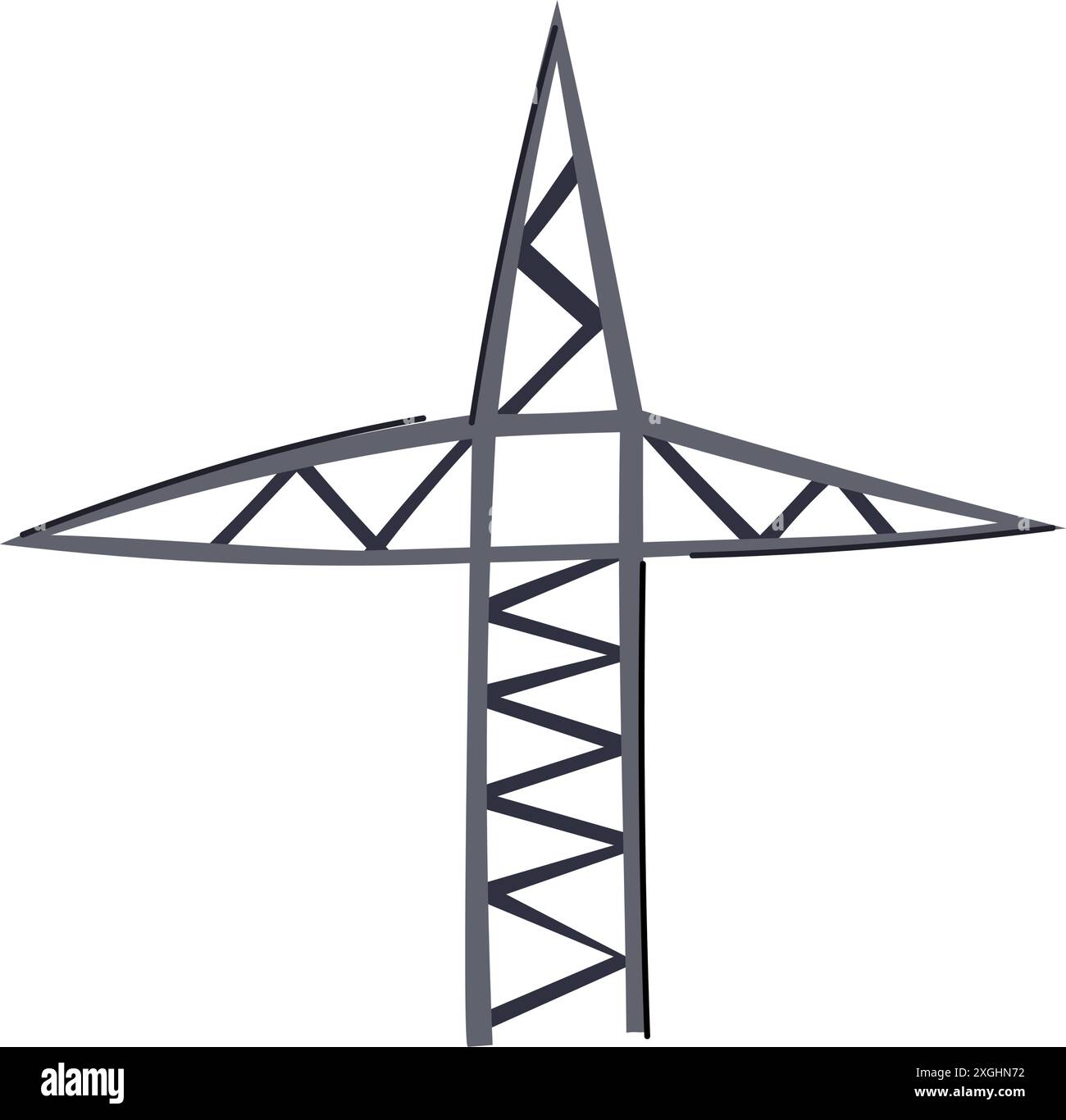 pole electric pylon cartoon vector illustration Stock Vector Image ...