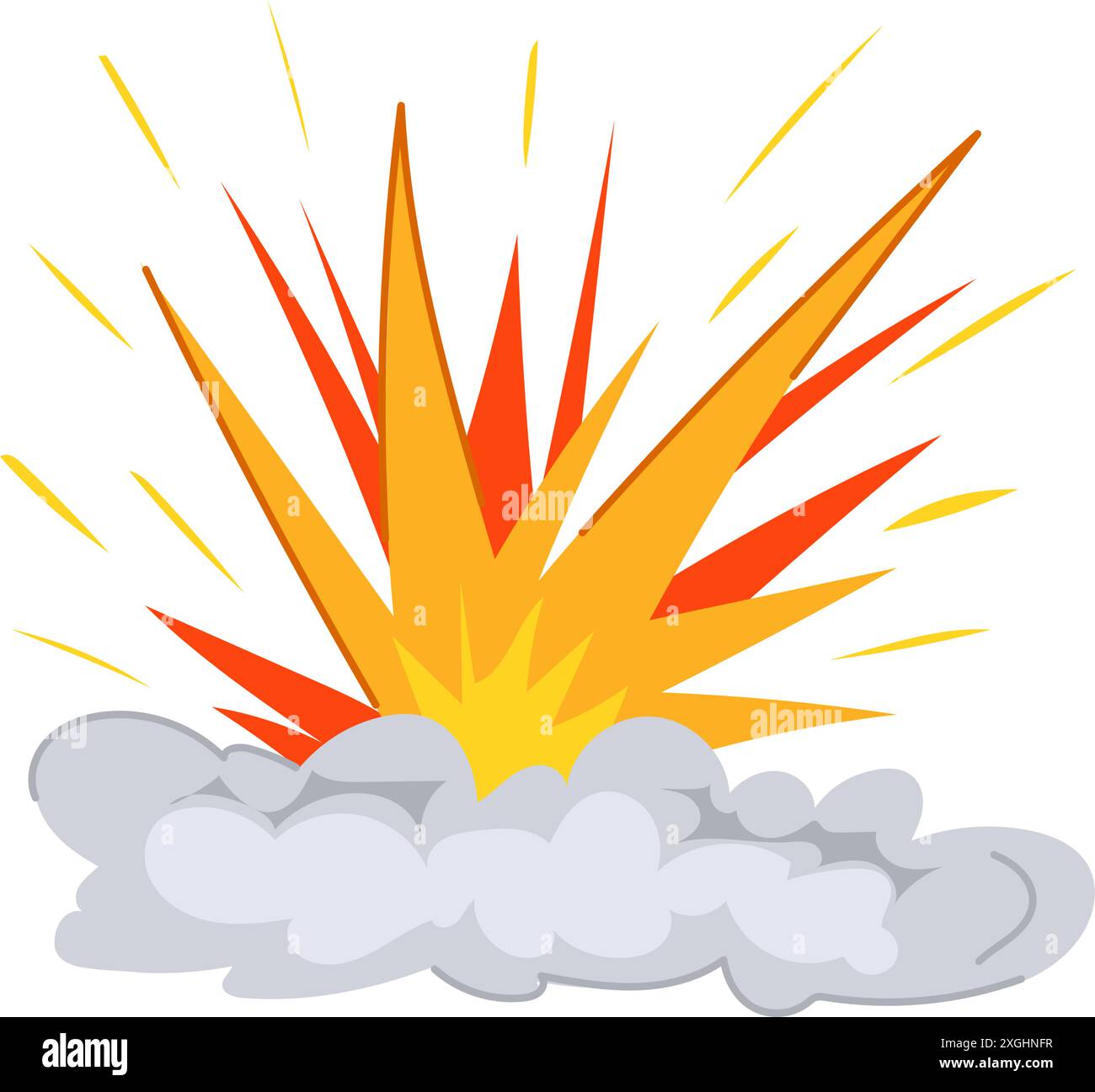 energy explosion effect cartoon vector illustration Stock Vector Image ...