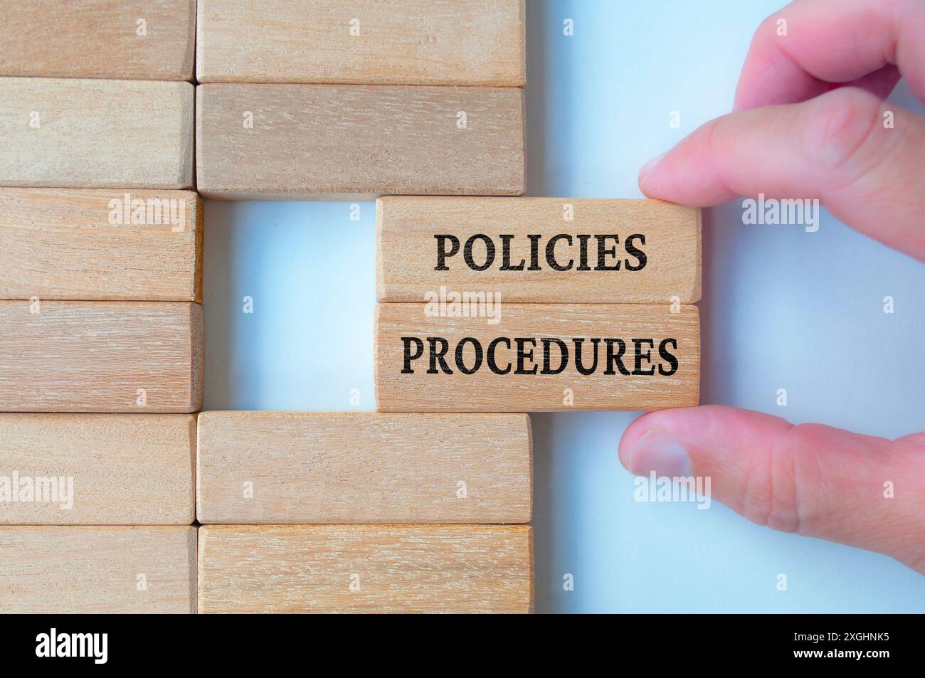 Company policies symbol wooden hi-res stock photography and images - Alamy