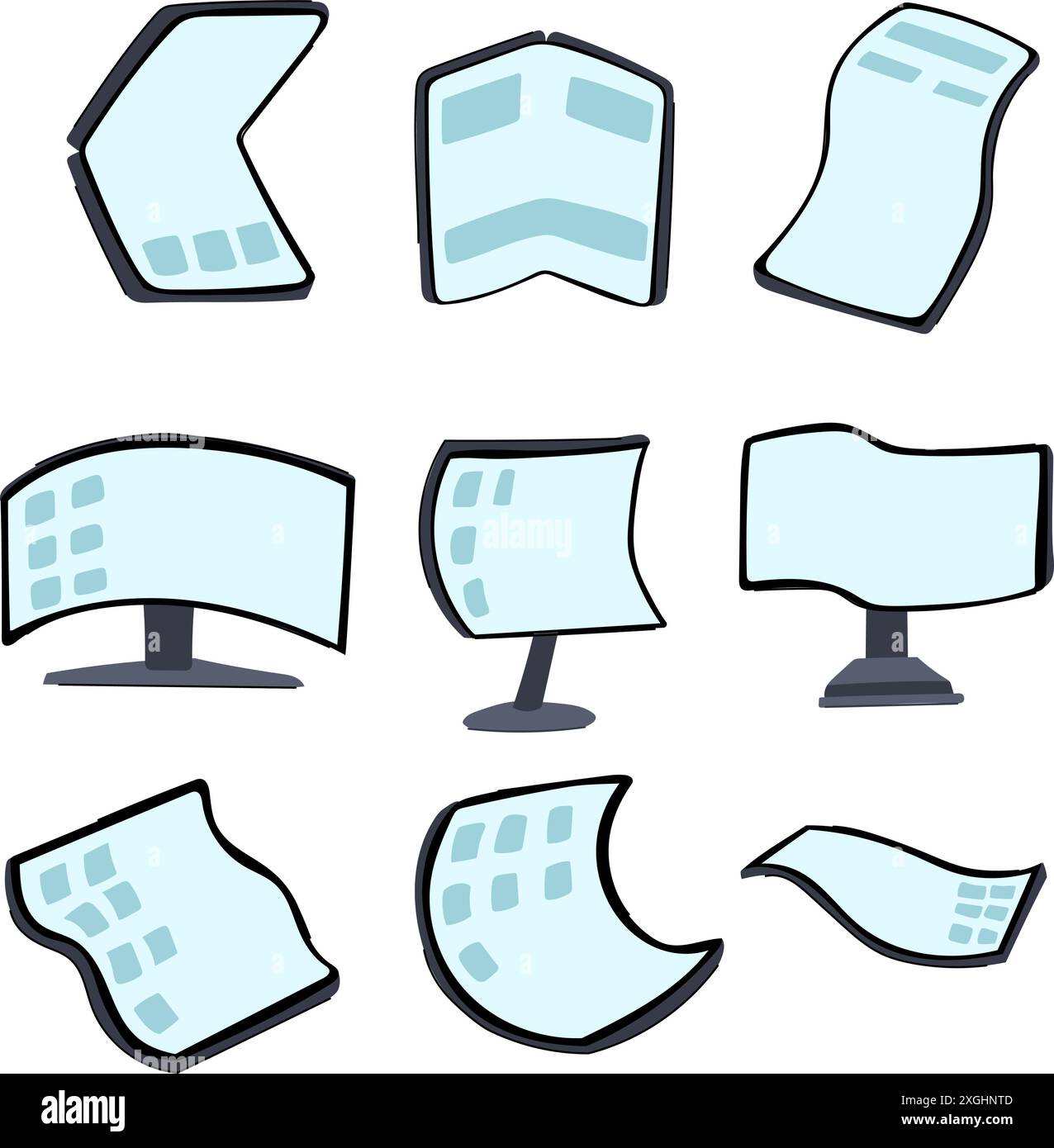 Monitor work flow Stock Vector Images - Alamy