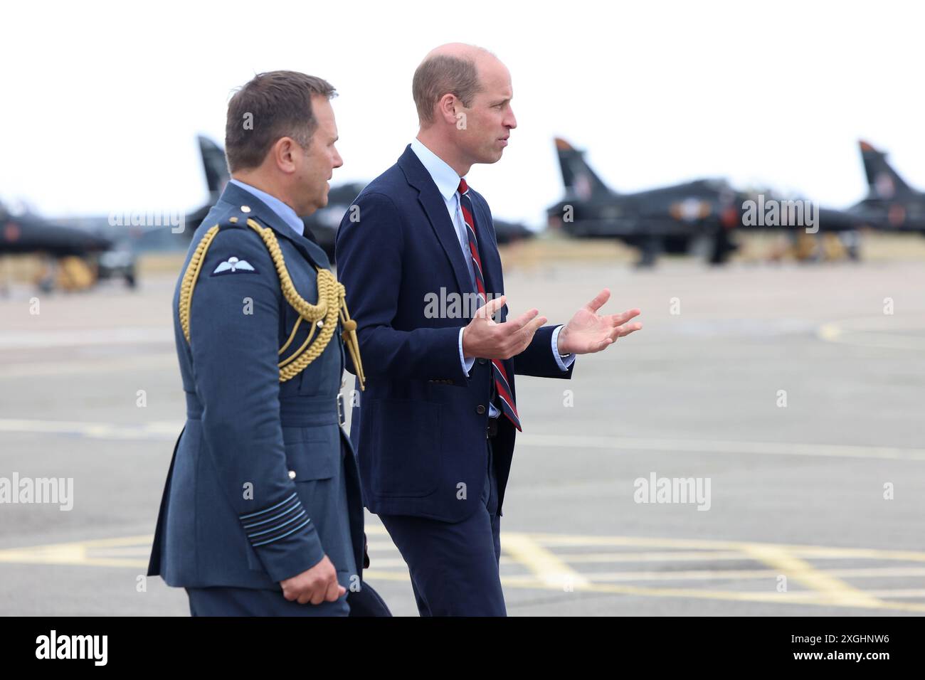 The Prince of Wales, Royal Honorary Air Commodore, RAF Valley, (right ...