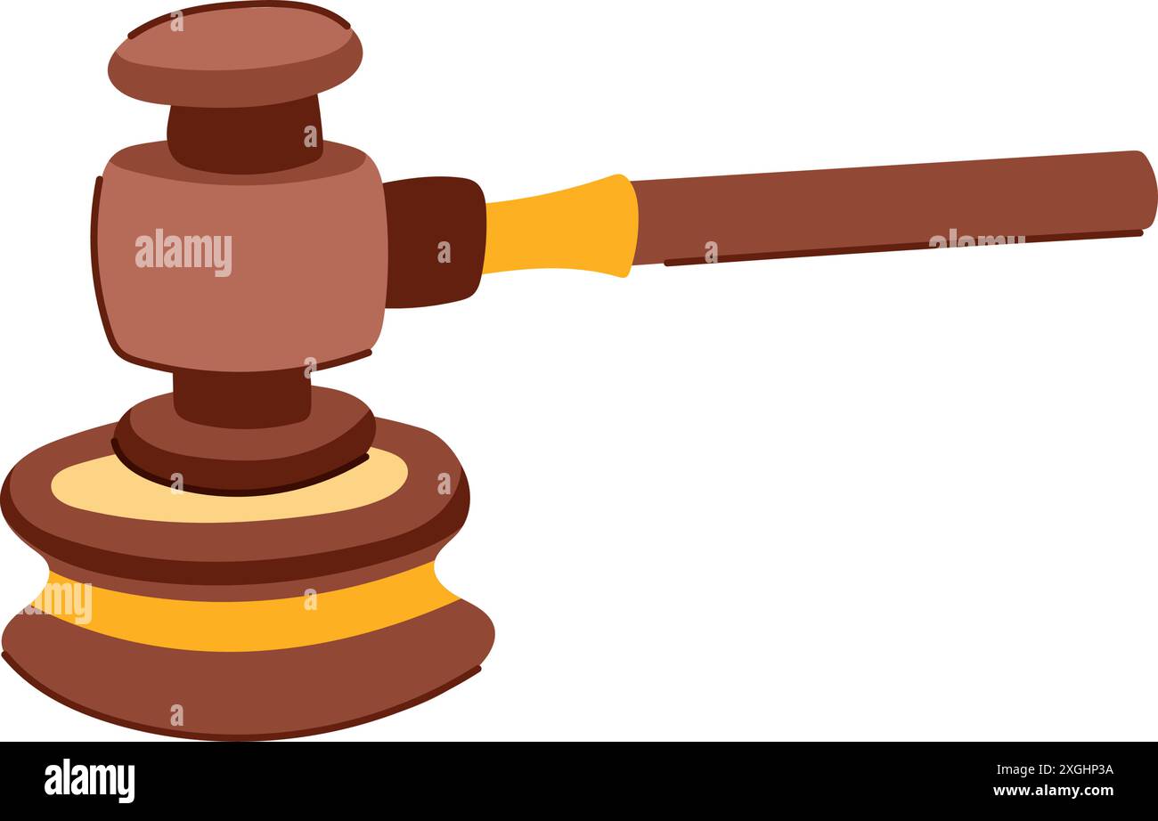 mallet judge hammer cartoon vector illustration Stock Vector Image ...