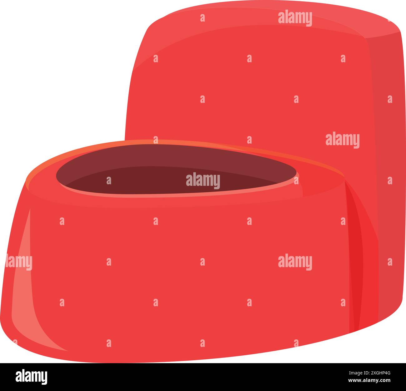 Red potty training chair for babies and toddlers learning to use the ...