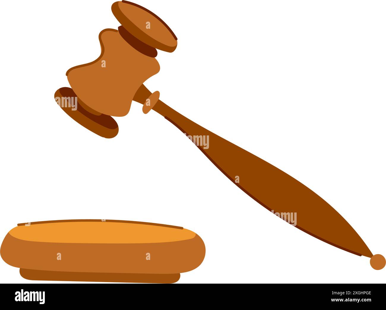 verdict judge hammer cartoon vector illustration Stock Vector Image ...