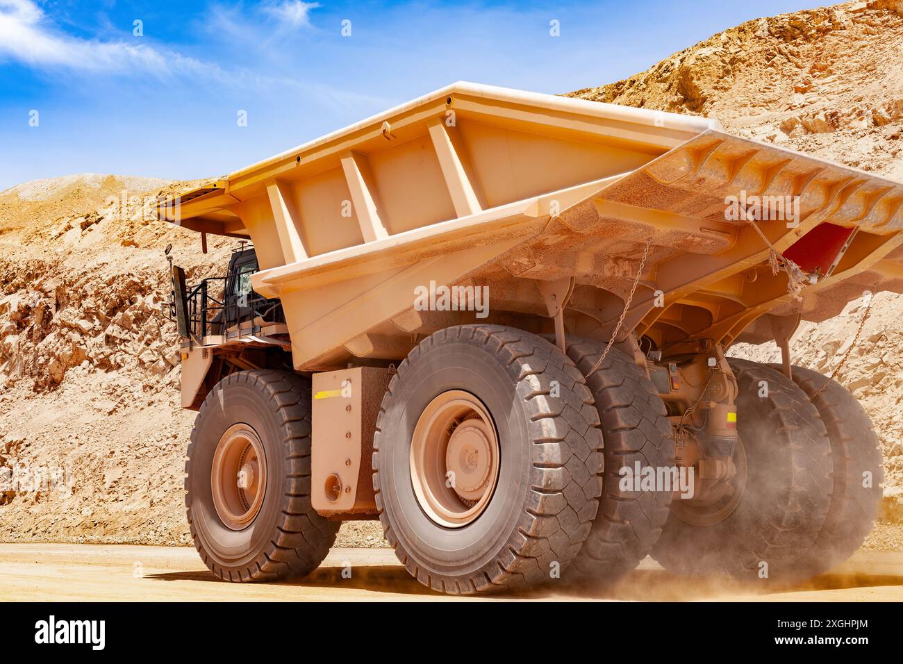 Huge dump truck in a copper mine in Latin America Stock Photo - Alamy