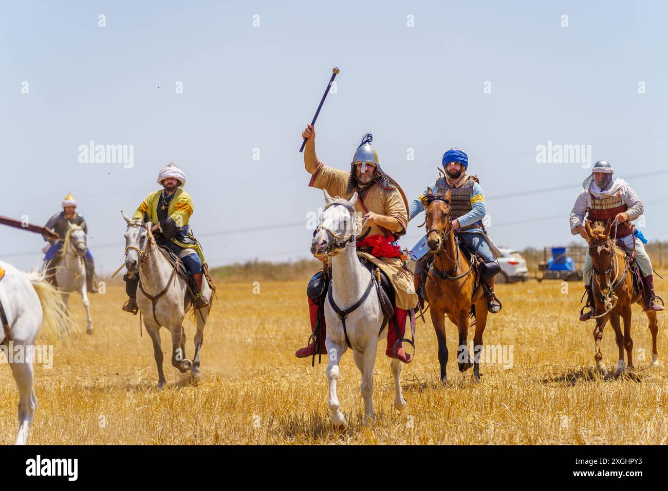 Lavi, Israel - July 05, 2024: Reenactment of the 1187 Battle of the ...