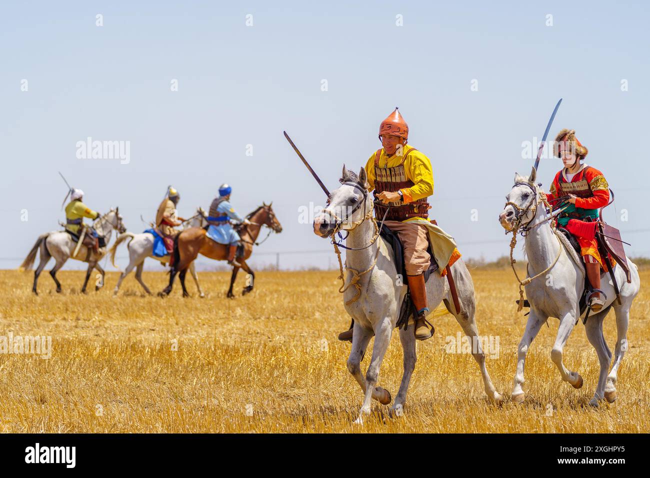 Lavi, Israel - July 05, 2024: Reenactment of the 1187 Battle of the ...