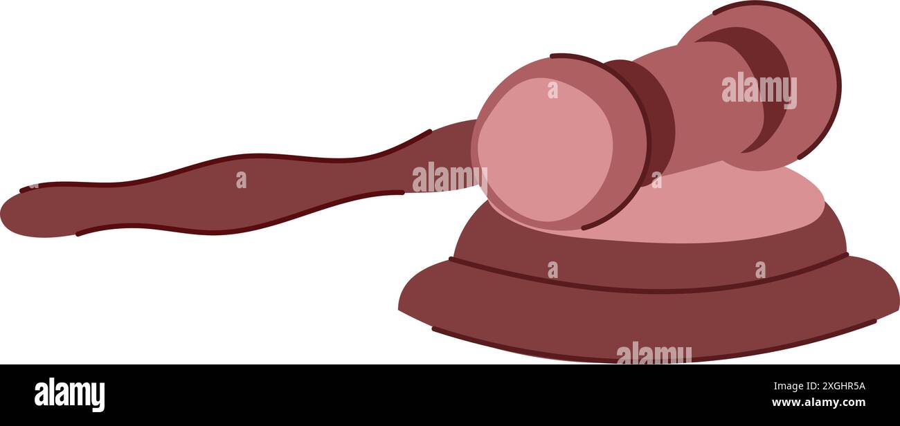 judgment judge hammer cartoon vector illustration Stock Vector Image ...