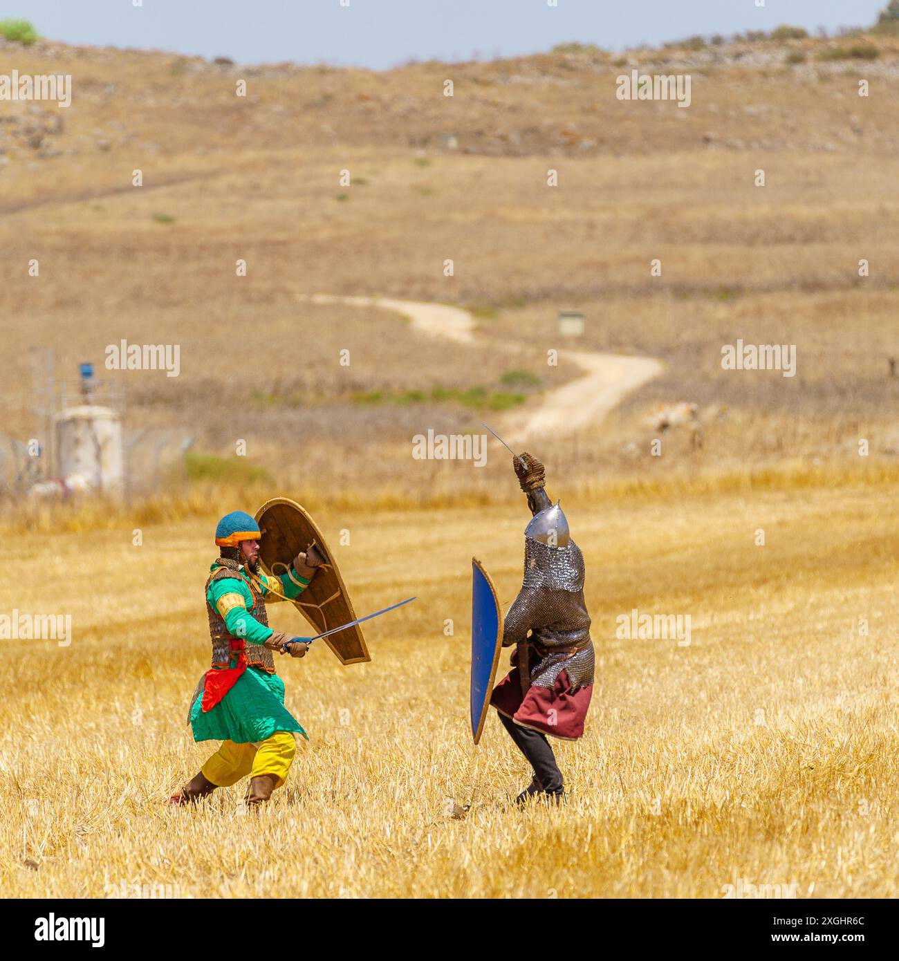 Lavi, Israel - July 05, 2024: Reenactment of the 1187 Battle of the ...