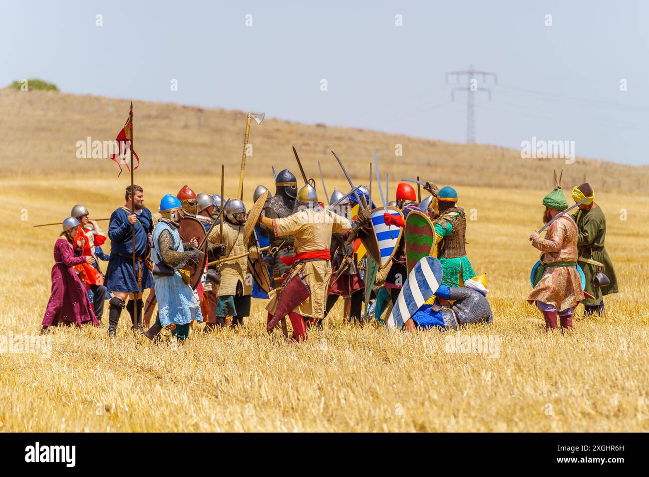 Lavi, Israel - July 05, 2024: Reenactment of the 1187 Battle of the ...