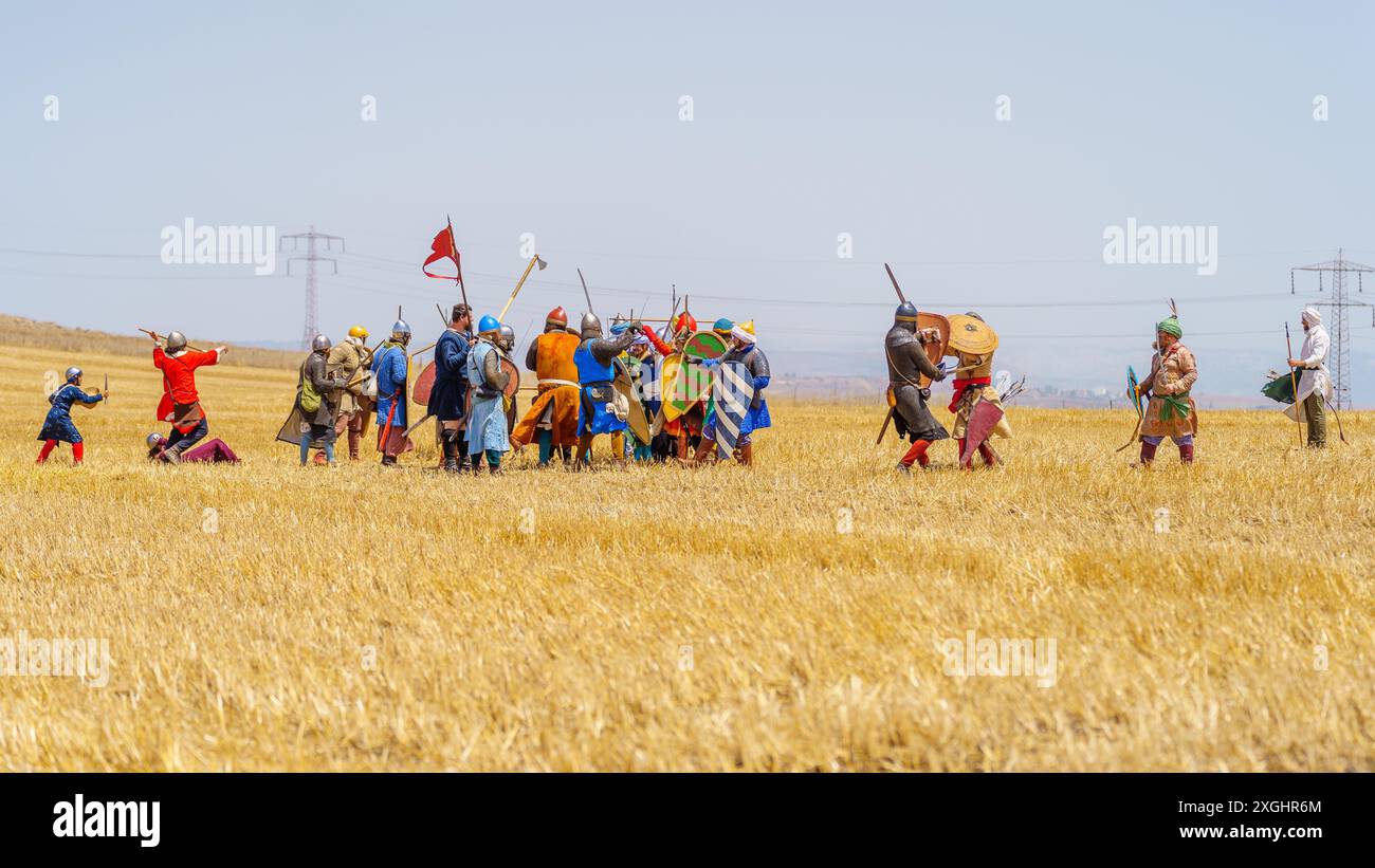 Lavi, Israel - July 05, 2024: Reenactment of the 1187 Battle of the ...