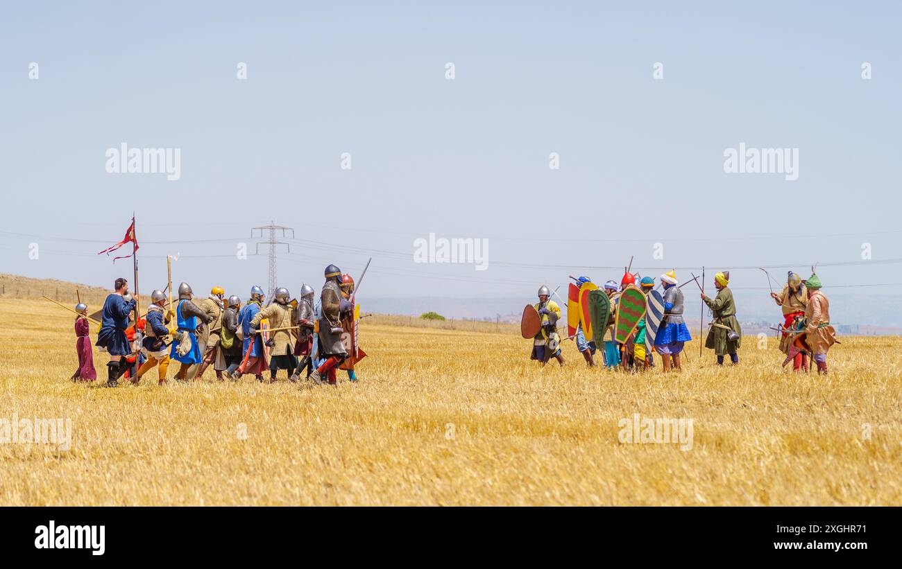 Lavi, Israel - July 05, 2024: Reenactment of the 1187 Battle of the ...