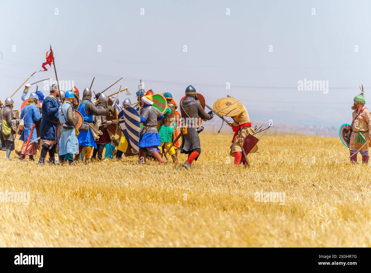 Lavi, Israel - July 05, 2024: Reenactment of the 1187 Battle of the ...