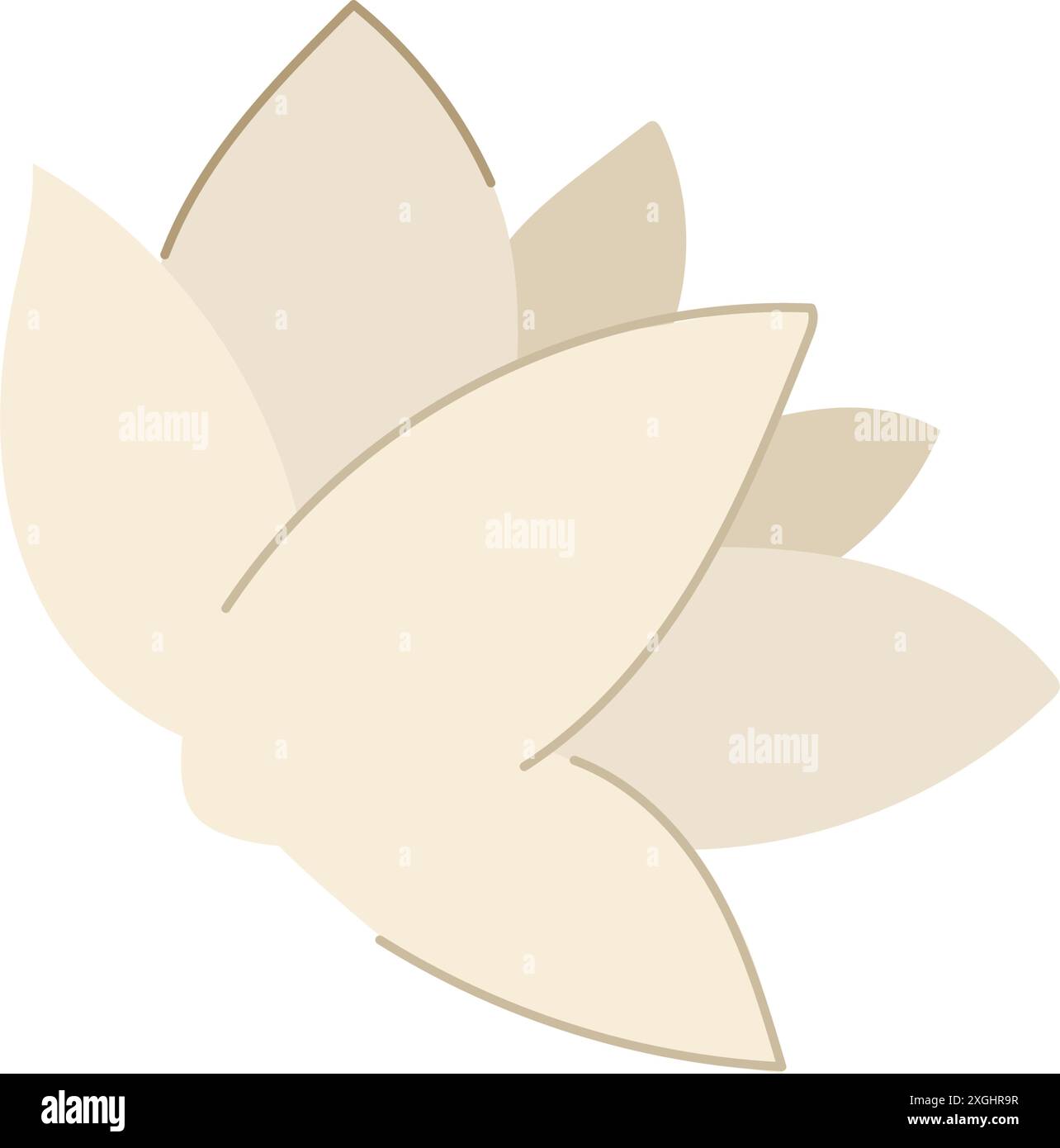 zen lotus flower cartoon vector illustration Stock Vector Image & Art ...