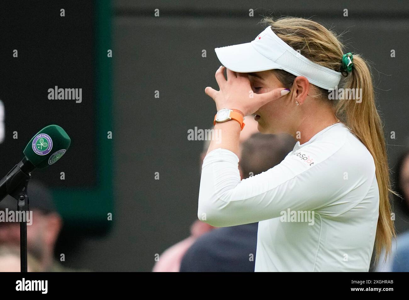 Donna Vekic of Croatia reacts after defeating Lulu Sun of New Zealand ...