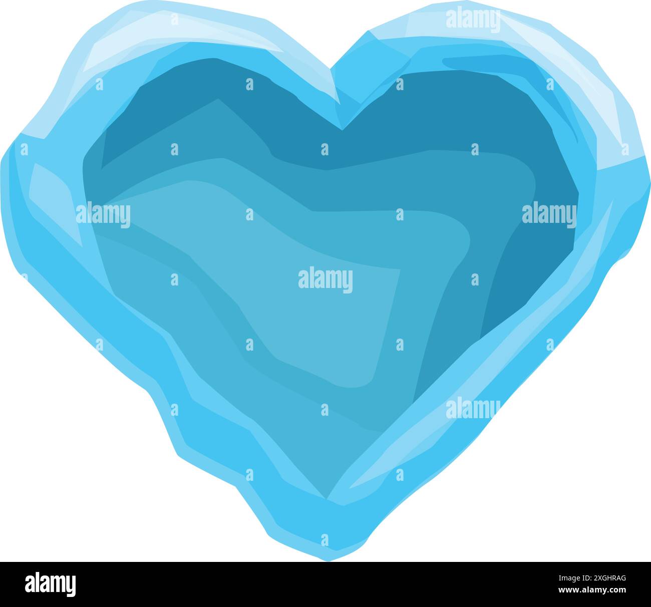 Heart made of ice symbolizing love, passion, and valentine's day Stock ...