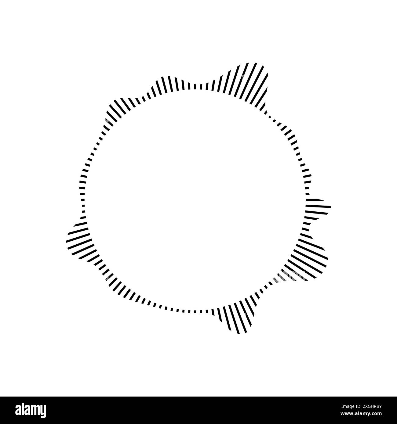 Music equalizer and sound wave. Circular sound waves, depicting audio ...