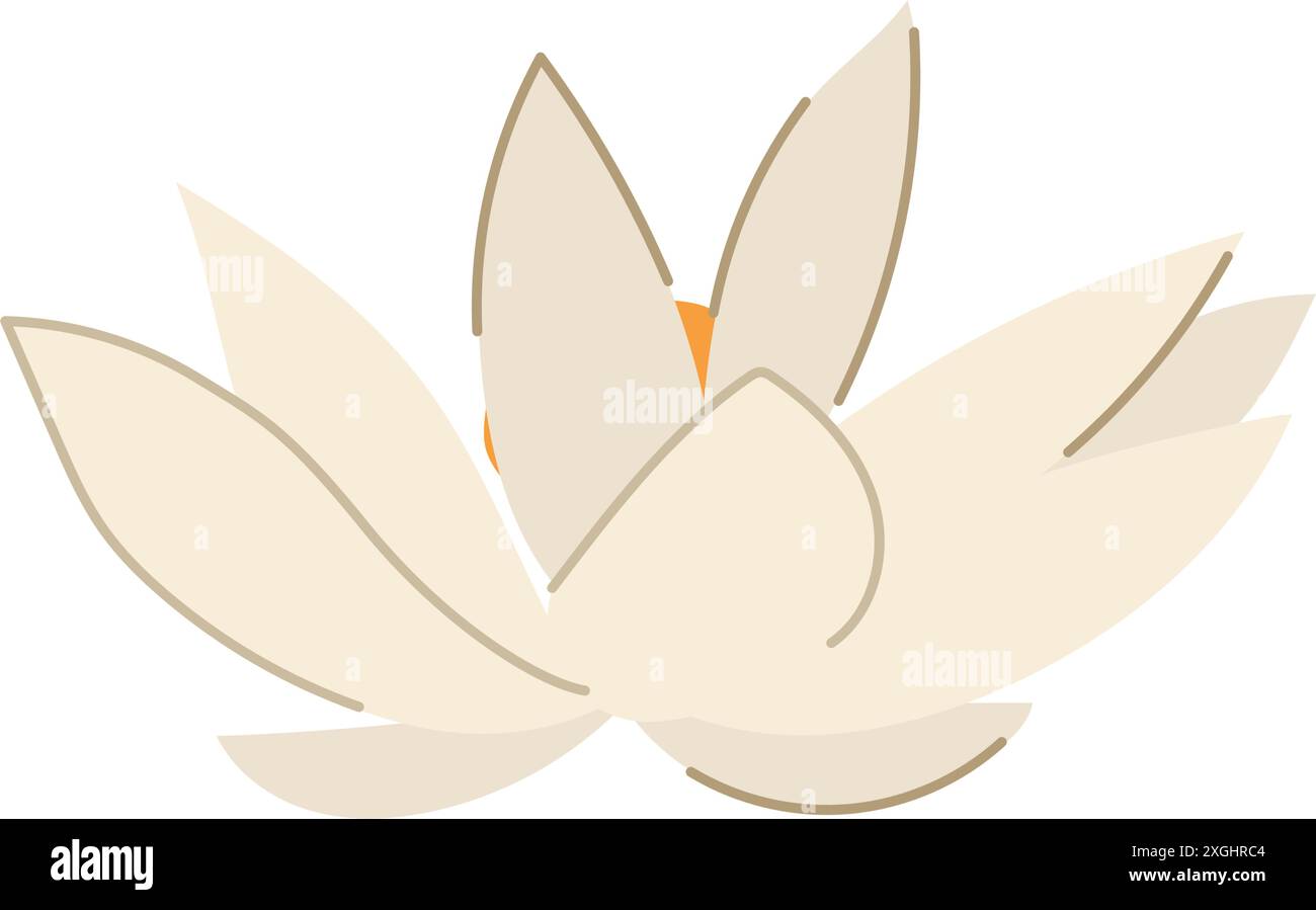 gold lotus flower cartoon vector illustration Stock Vector Image & Art ...