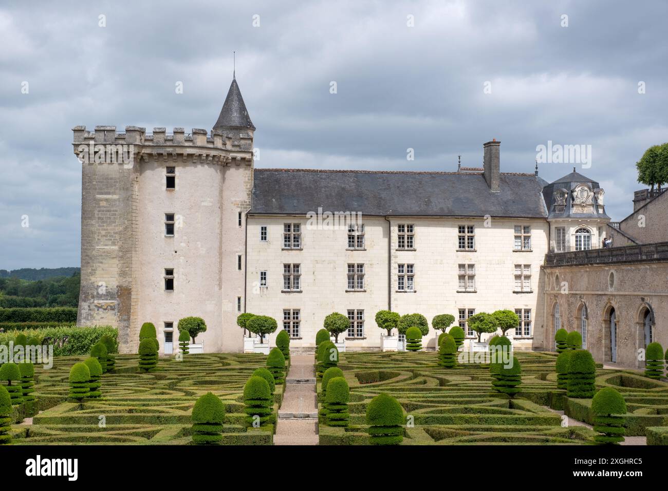 Château de Villandry, Salon des Croix parterre Stock Photo - Alamy