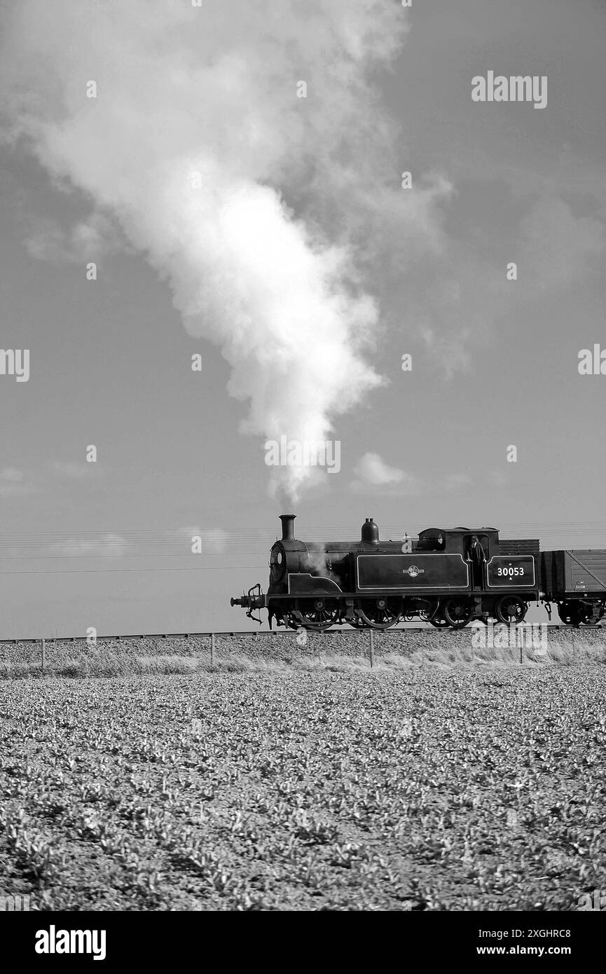 "30053" and a short goods train. Seen here between Northiam and ...