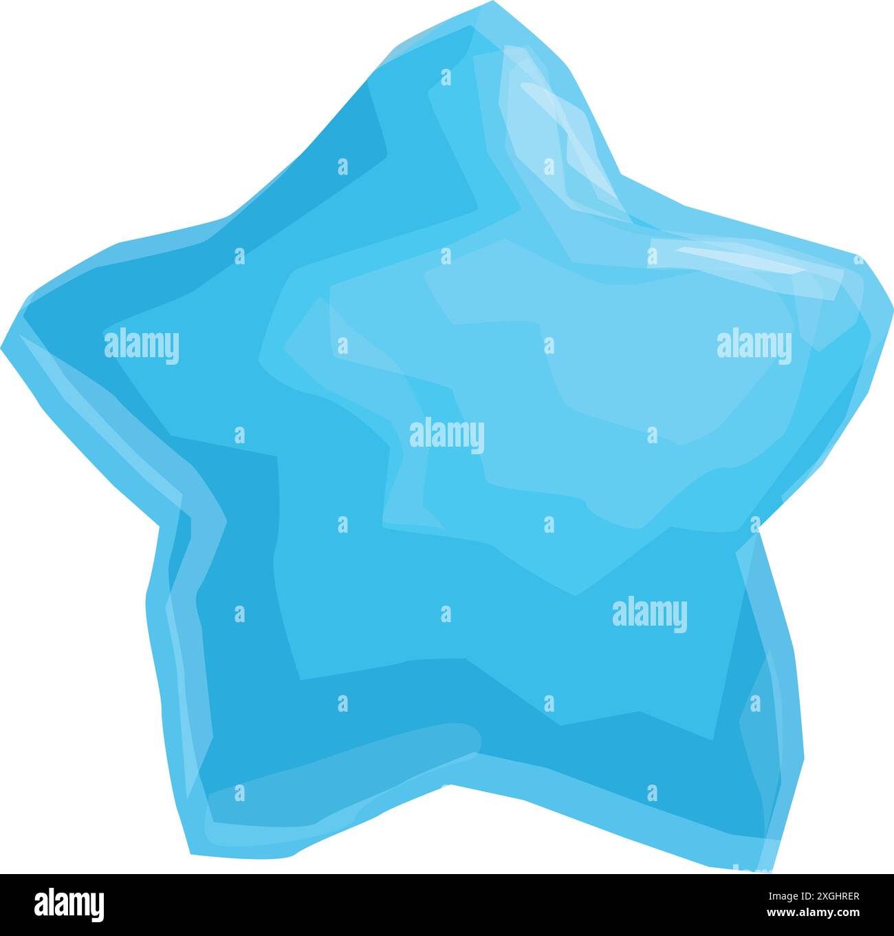 Blue crystal star shining with bright light, low poly style Stock ...
