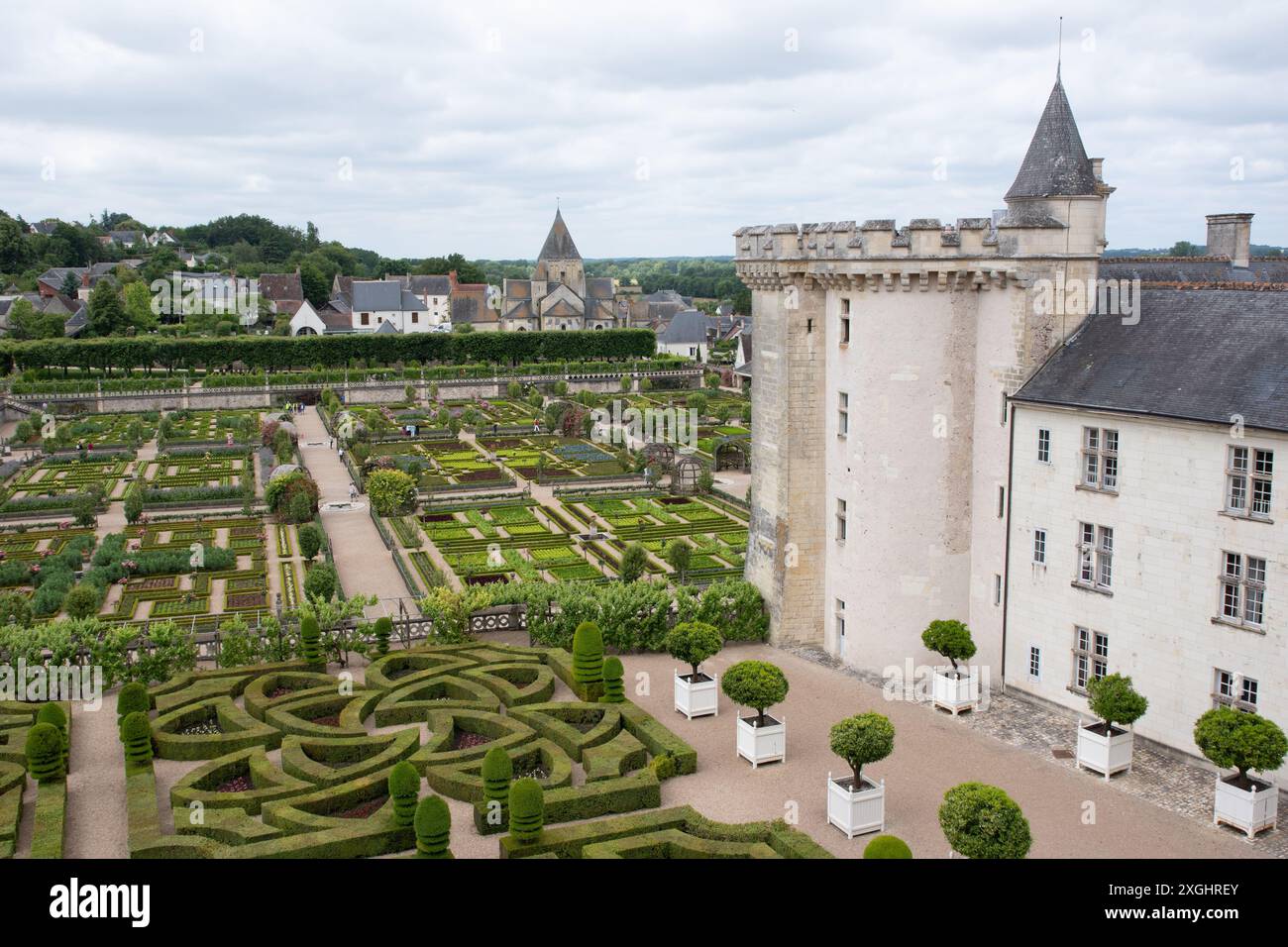 Château de Villandry, the gardens Stock Photo - Alamy