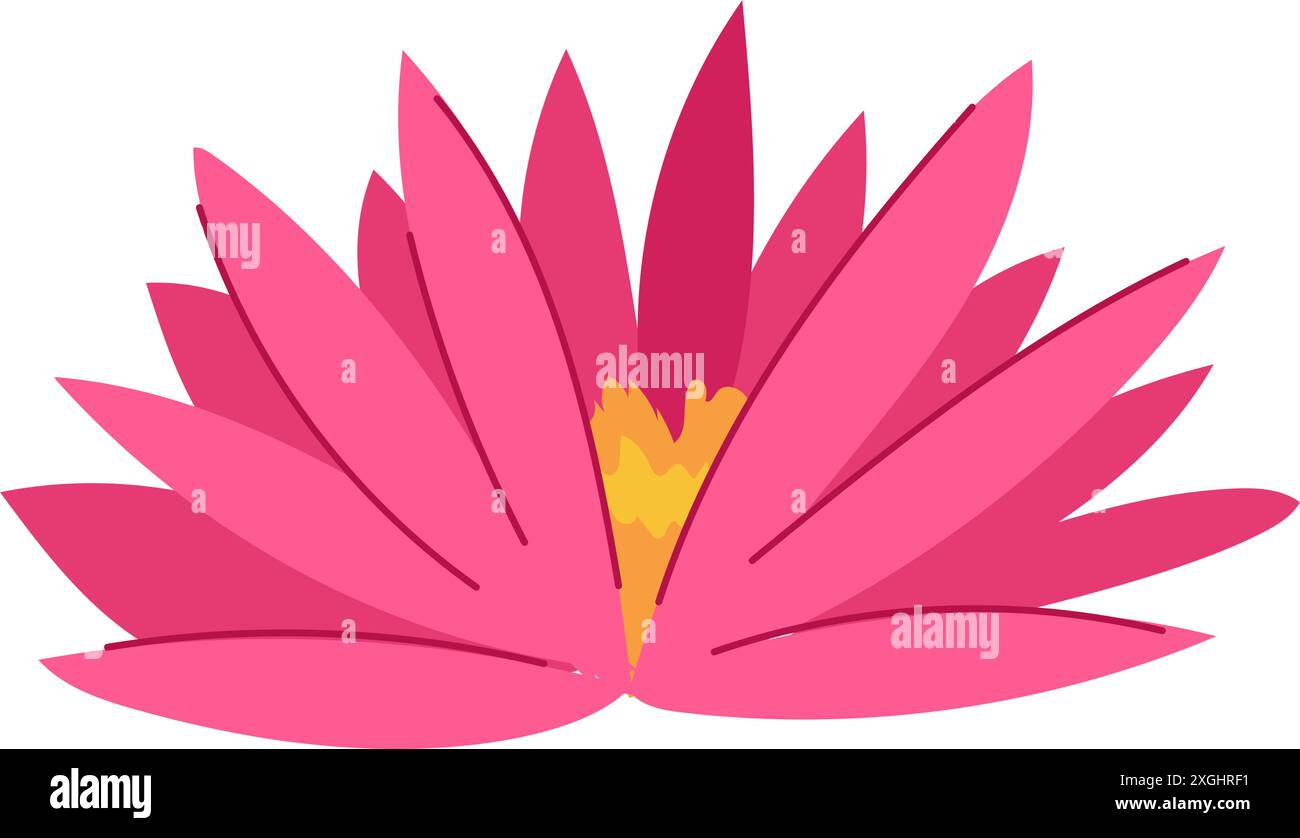 watercolor lotus flower cartoon vector illustration Stock Vector Image ...