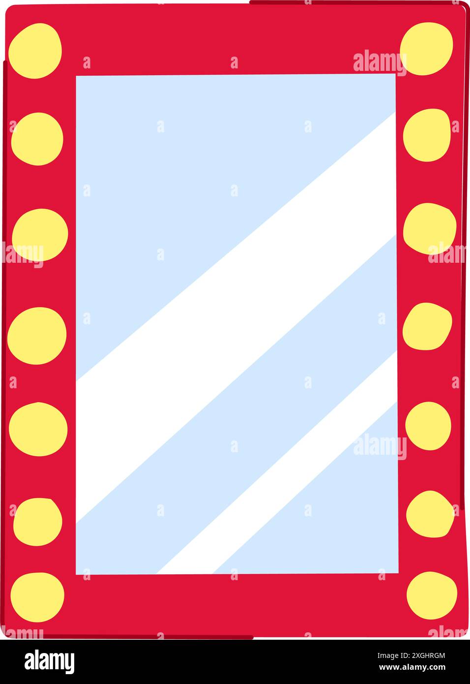 actor makeup mirror frame cartoon vector illustration Stock Vector ...