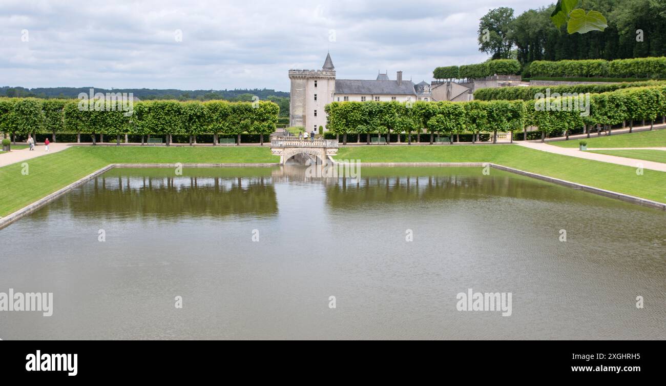 Jardin d Eau, Château de Villandry Stock Photo - Alamy
