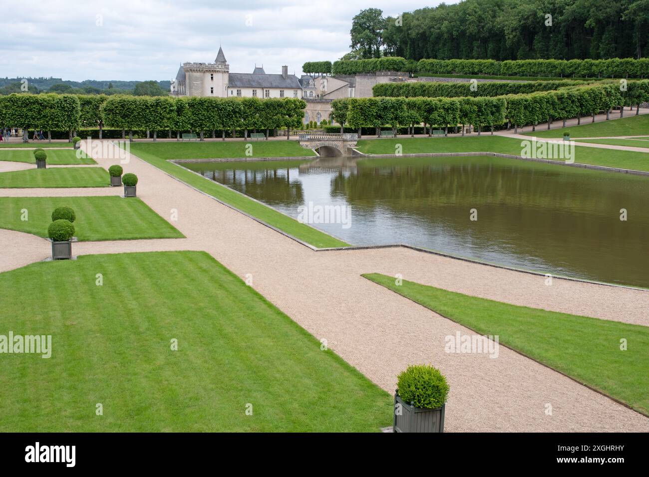 Jardin d Eau, Château de Villandry Stock Photo - Alamy