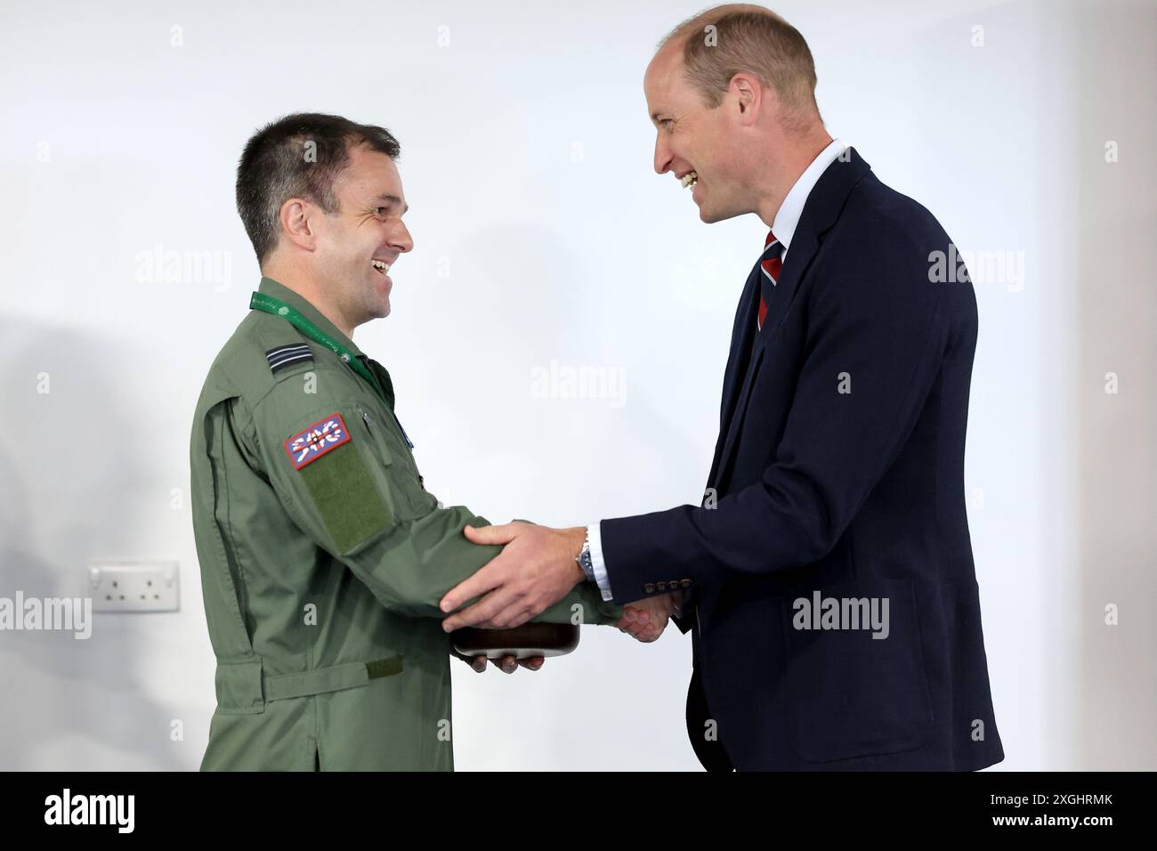 The Prince of Wales, Royal Honorary Air Commodore, RAF Valley, (right ...