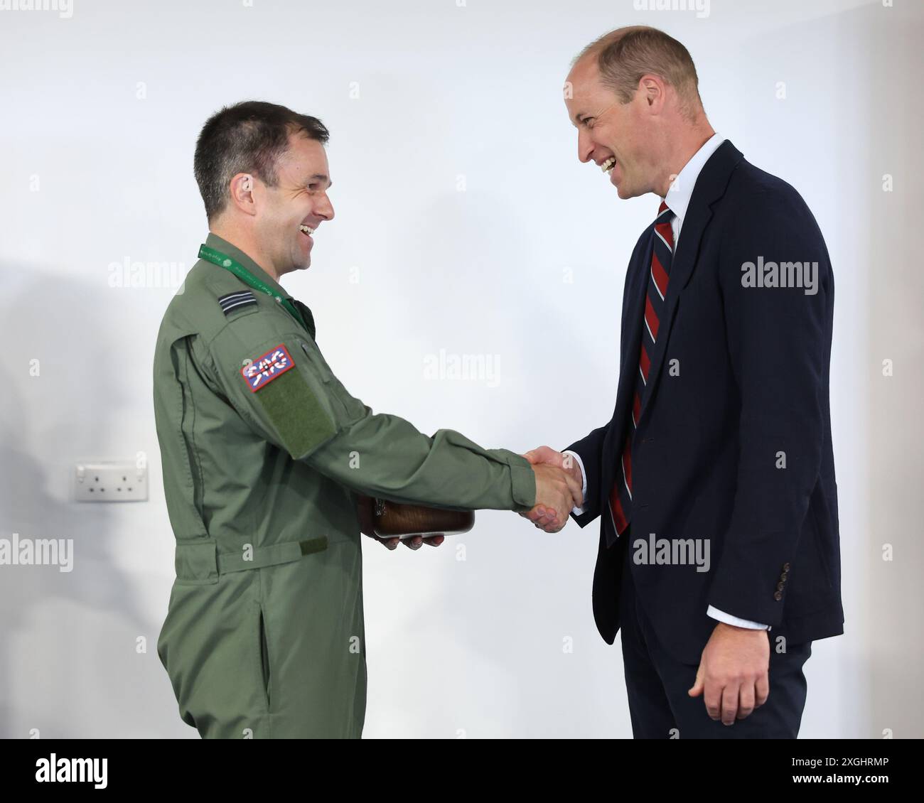 The Prince of Wales, Royal Honorary Air Commodore, RAF Valley, (right ...