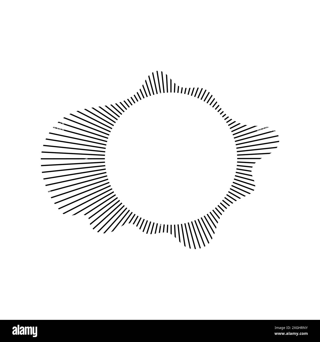 Music equalizer and sound wave. Circular sound waves, depicting audio ...