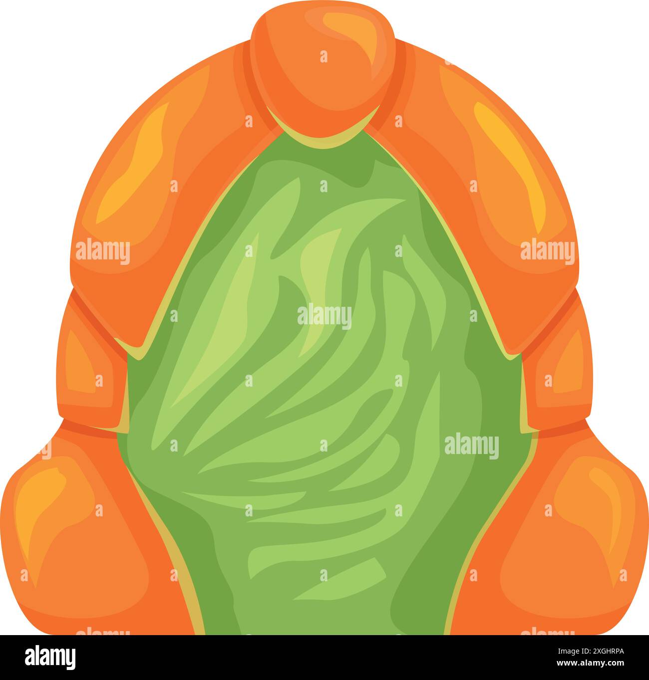 Cartoon alien egg with green glowing center is hatching open Stock ...