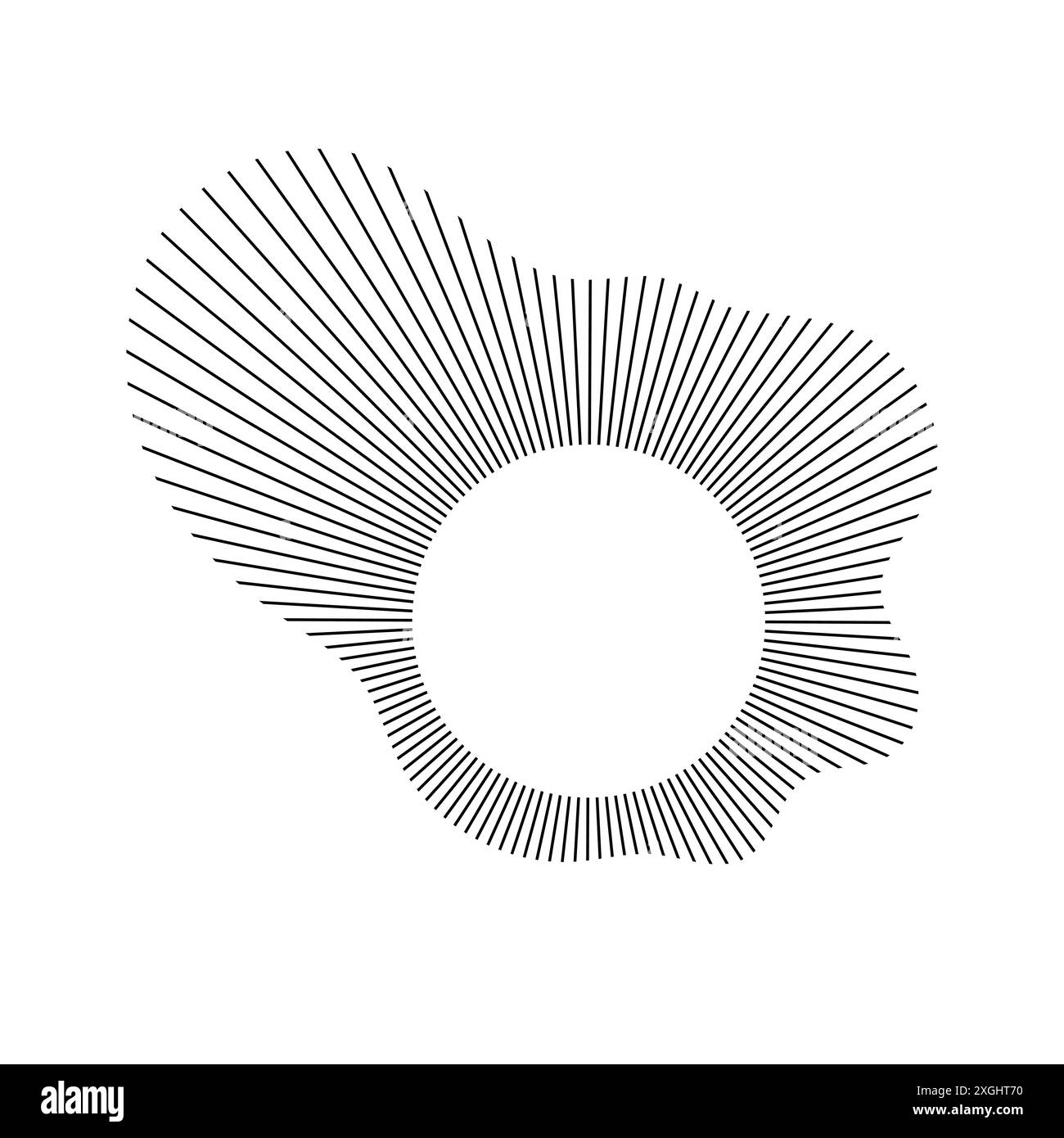 Music equalizer and sound wave. Circular sound waves, depicting audio ...