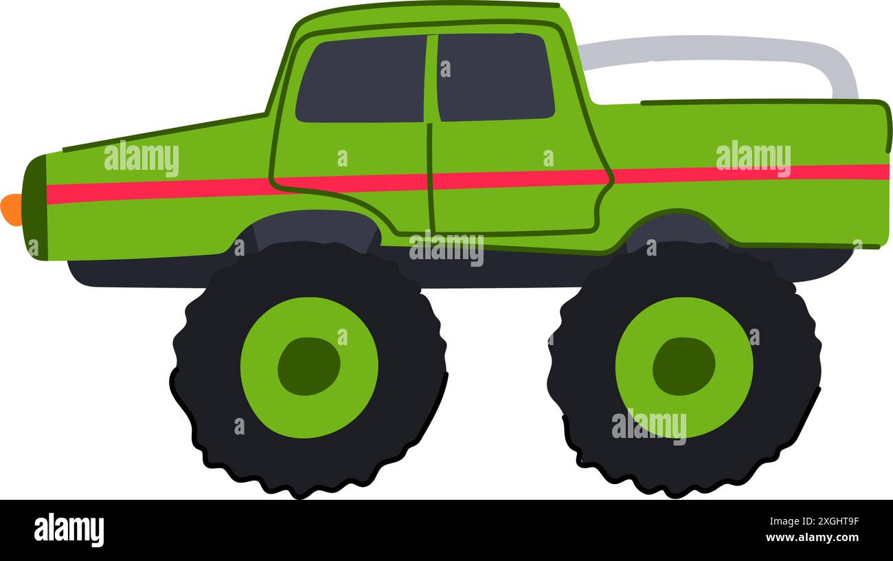 4x4 monster truck cartoon vector illustration Stock Vector Image & Art ...